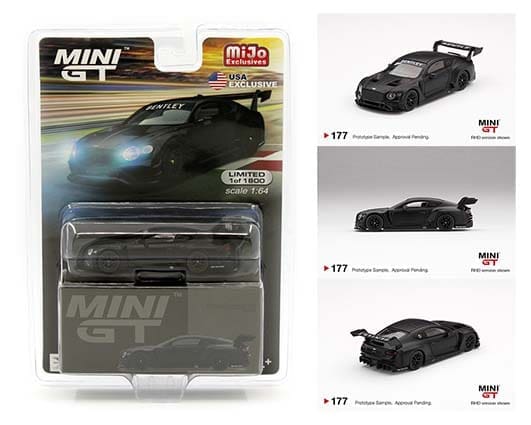 Mini GT 1:64 MiJo Exclusives USA Bentley Continental GT3 Mini GT 1:64 MiJo Exclusives USA Bentley Continental GT3