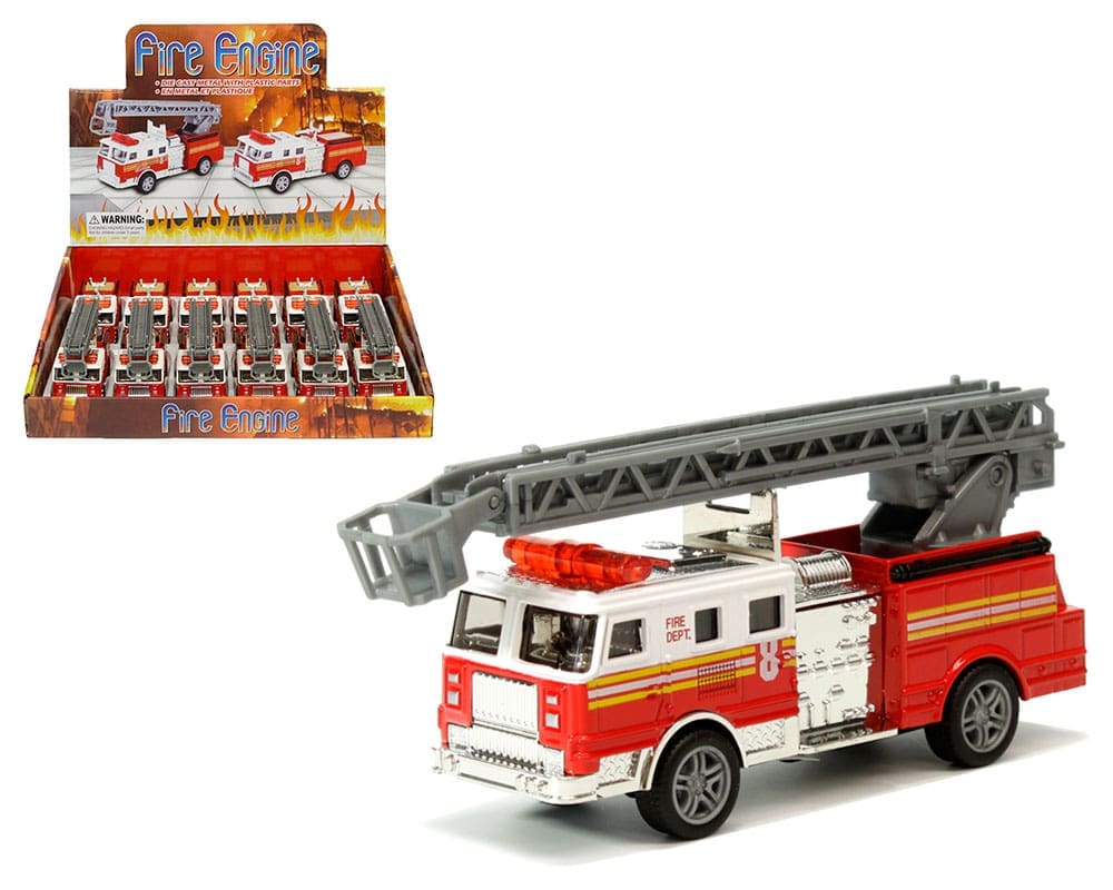 Fire Engine (2 Styles)(5.25 in) - M & J Toys Inc. Die-Cast Distribution ...