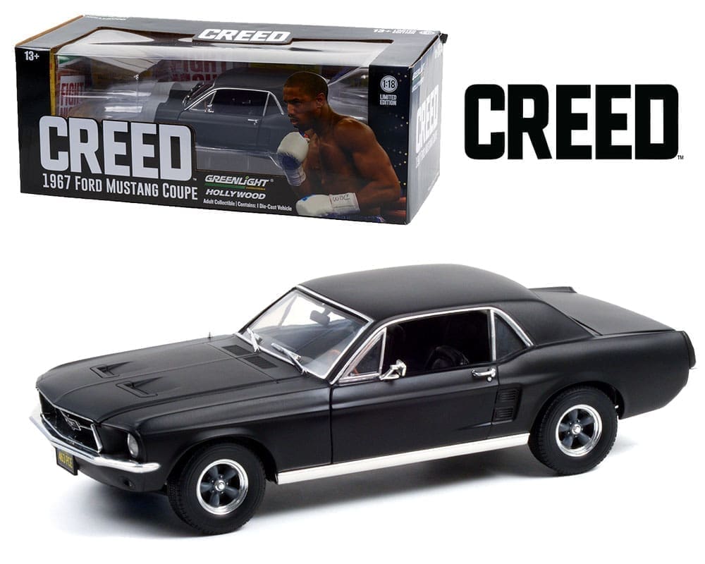 Greenlight 1:18 Adonis Creed's 1967 Ford Mustang Coupe (Matte Black ...