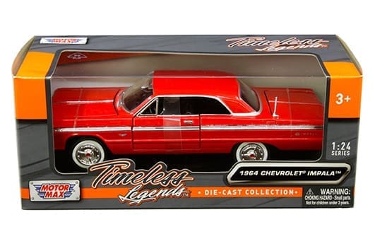 Motormax 1:24 1964 Chevrolet Impala – Red - Timeless Legends - M & J ...