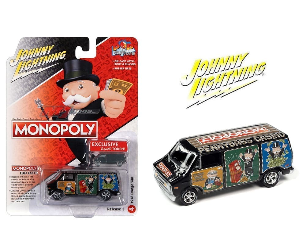 Johnny Lightning 1:64 Pop Culture 2022 Release 3 – Monopoly 1976 Dodge ...
