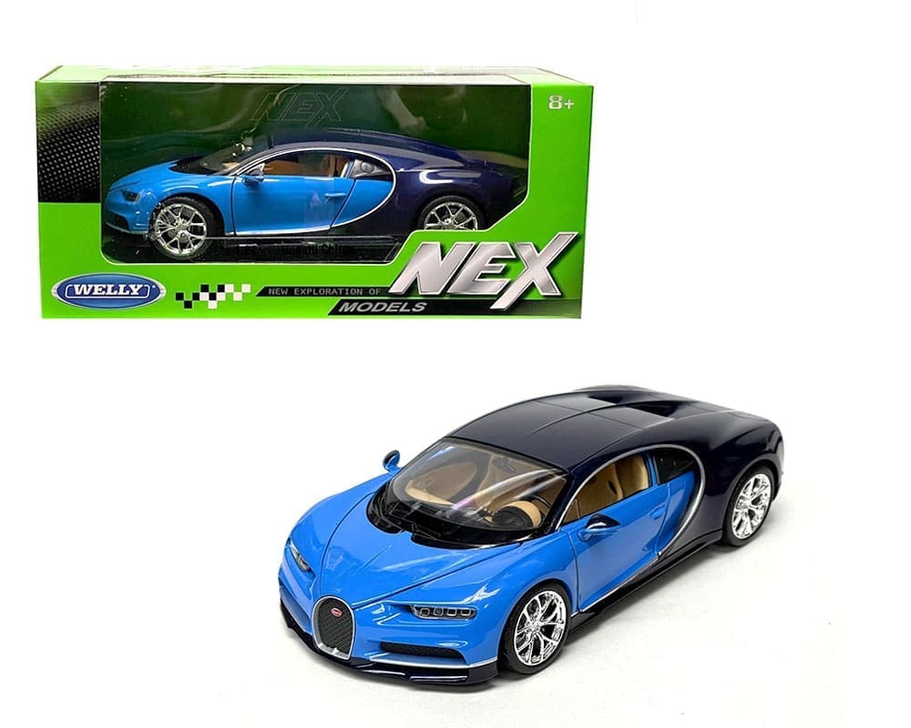 Welly 1:24 Bugatti Chiron- ( Blue Two-Tone) – M & J Toys Inc. Die-Cast ...