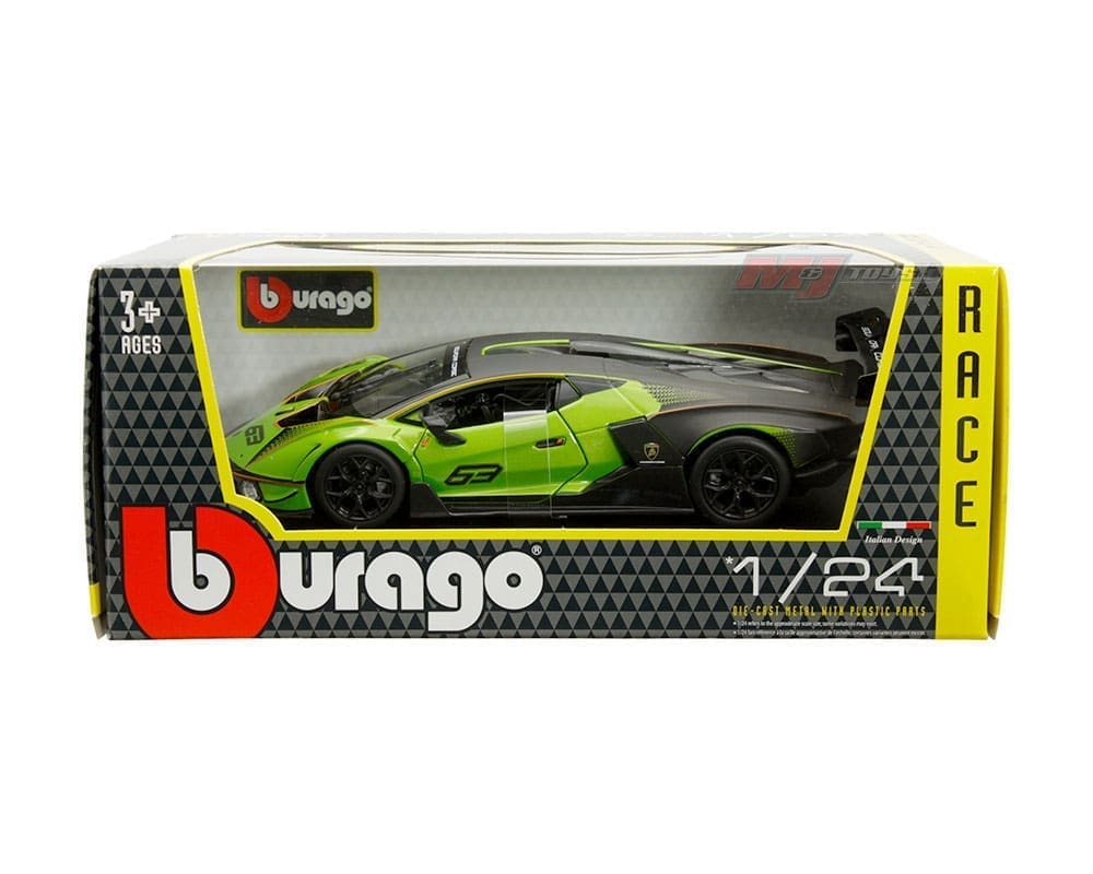 Bburago 1:24 Lamborghini Essenza SCV12 (Green and Matte Black Two-tone ...