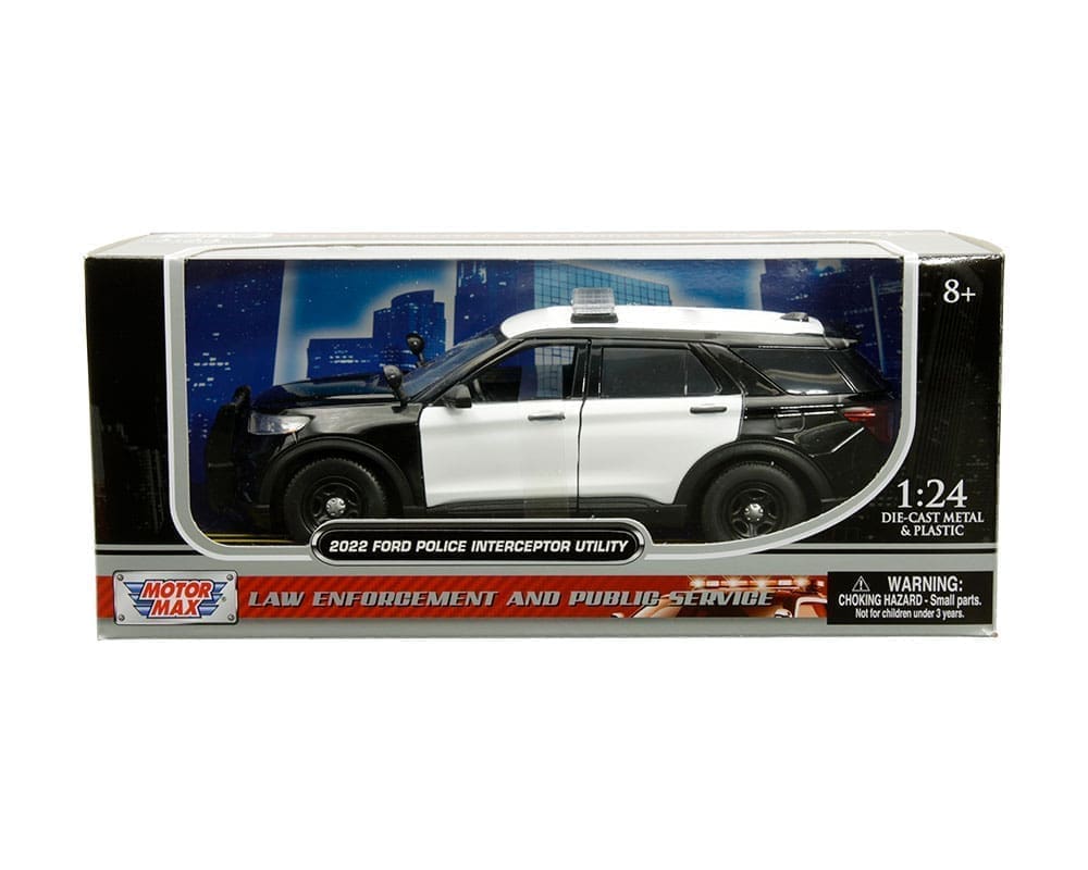 Motormax 1:24 2022 Ford Police Interceptor Utility with Light Bar ...