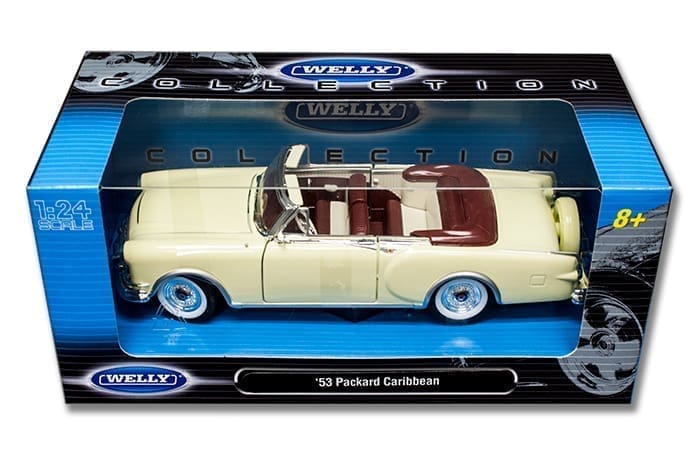 Welly 1:24 1953 Packard Caribbean Convertible - Cream - M & J Toys Inc. Die-Cast Distribution ...