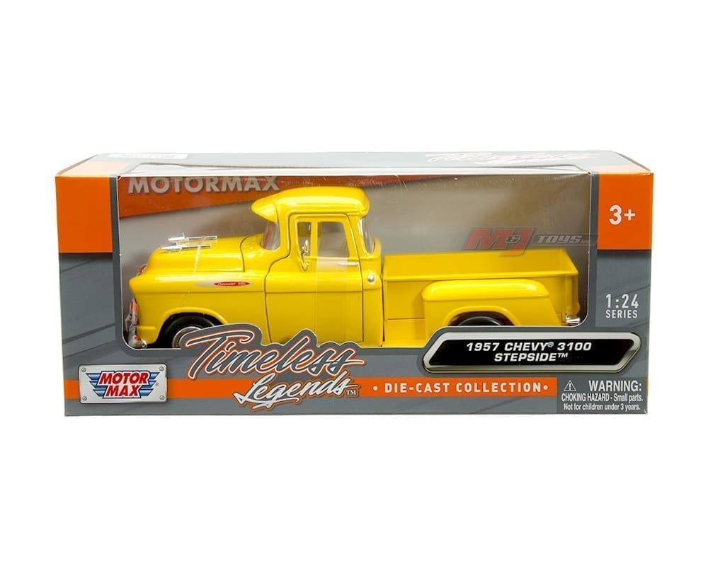 Motormax 1:24 1957 Chevrolet 3100 Stepside - Yellow - Timeless Legends ...