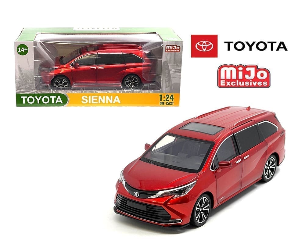 MiJo Exclusives 1:24 Toyota Sienna Mini Van - M. Red - M & J Toys Inc. Die-Cast Distribution ...