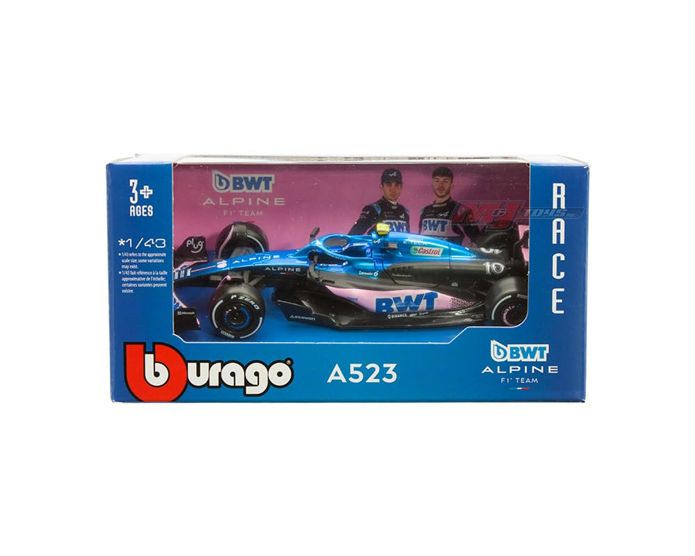 Bburago 1:43 Alpine Formula 1 Team A523 #10 Pierre Gasly - Race Series ... Bburago 1:43 Alpine Formula 1 Team A523 #10 Pierre Gasly - Race Series ...