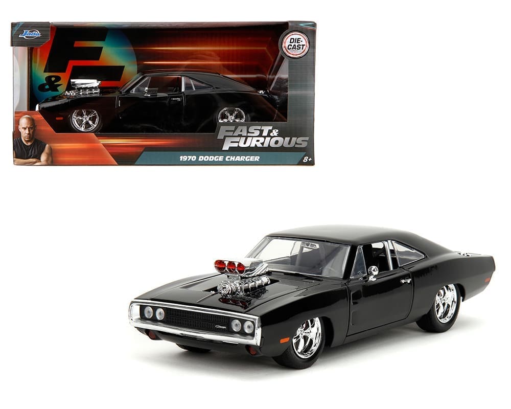 Jada 1:24 Dom's 1970 Dodge Charger R/T - Black - Fast & Furious - M & J ...