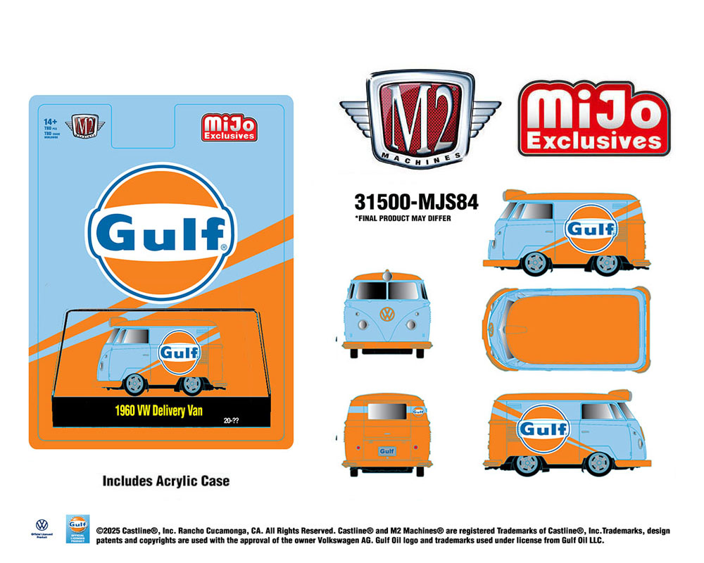 (Preorder) M2 Machines 1:64 1960 Volkswagen Delivery van Custom GULF ...