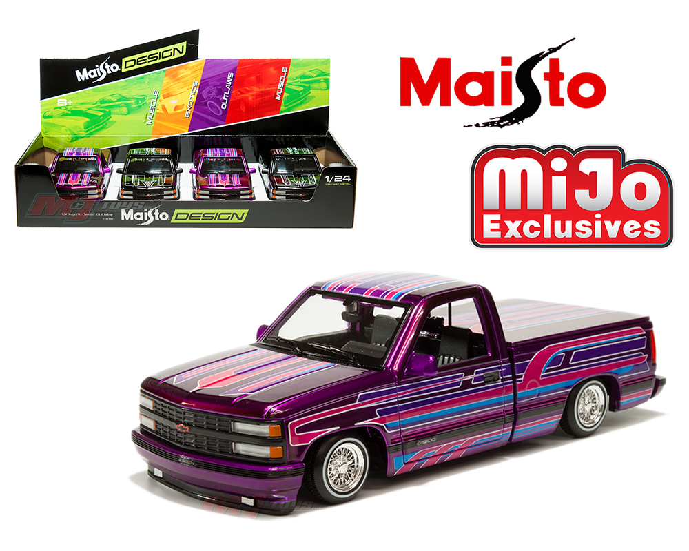 Maisto 1:24 1993 Chevrolet 454 SS Lowrider - Black, Purple - MiJo ...
