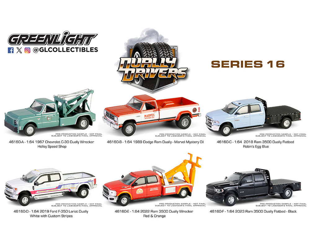 Greenlight 1:64 Dually Drivers Series 16 Assortment (6 Styles) - M & J ...