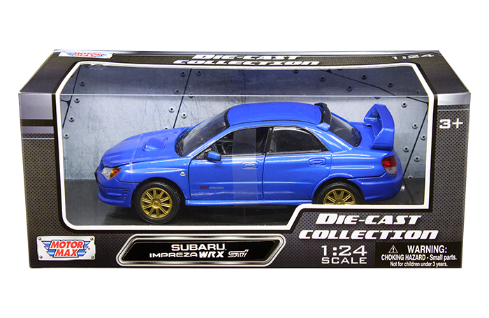 Motormax 1:24 Subaru Impreza STI – Metallic Blue - Timeless Legends - M ...