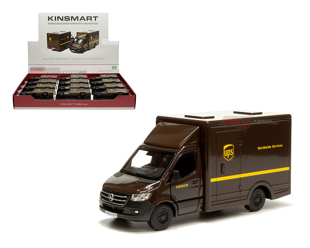 Kinsmart 1:48 Mercedes-Benz Sprinter UPS Edition - Display Tray Box of ...