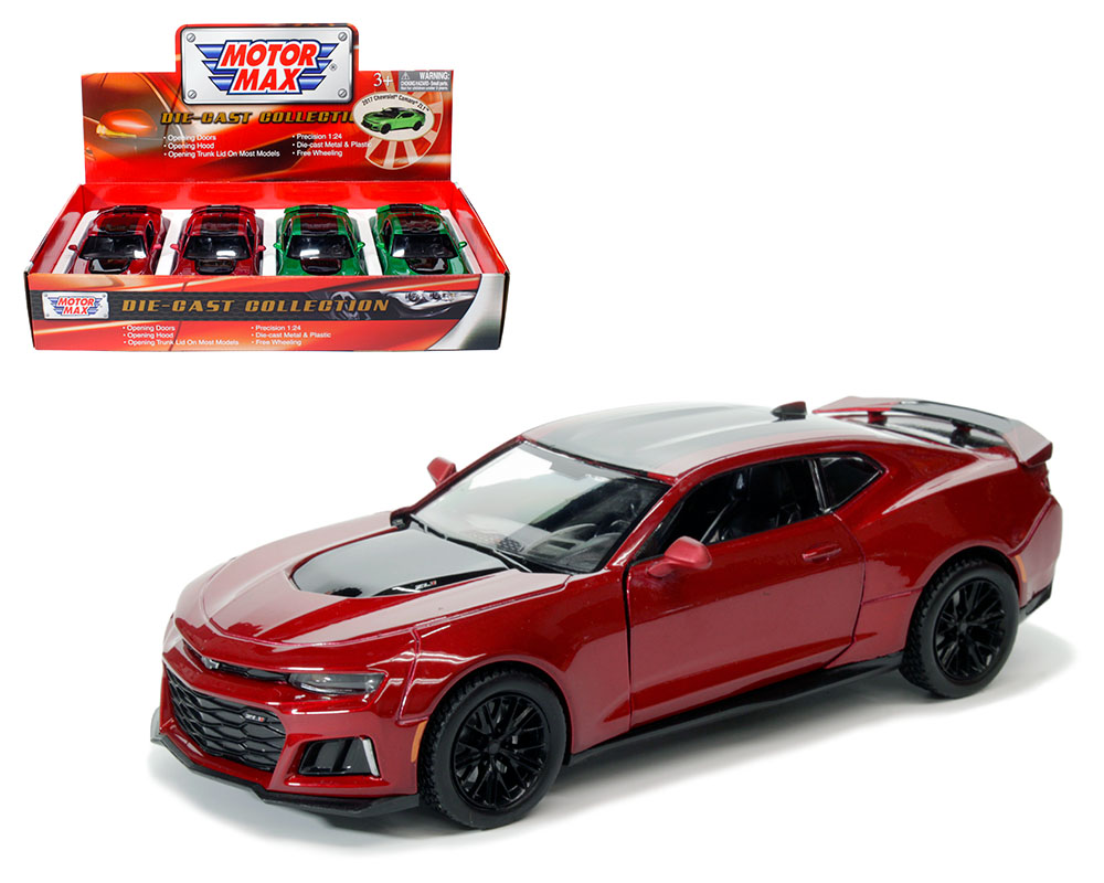 Motormax 1:24 2017 Chevrolet Camaro ZL1 - Green, Red - Display Tray Set ...